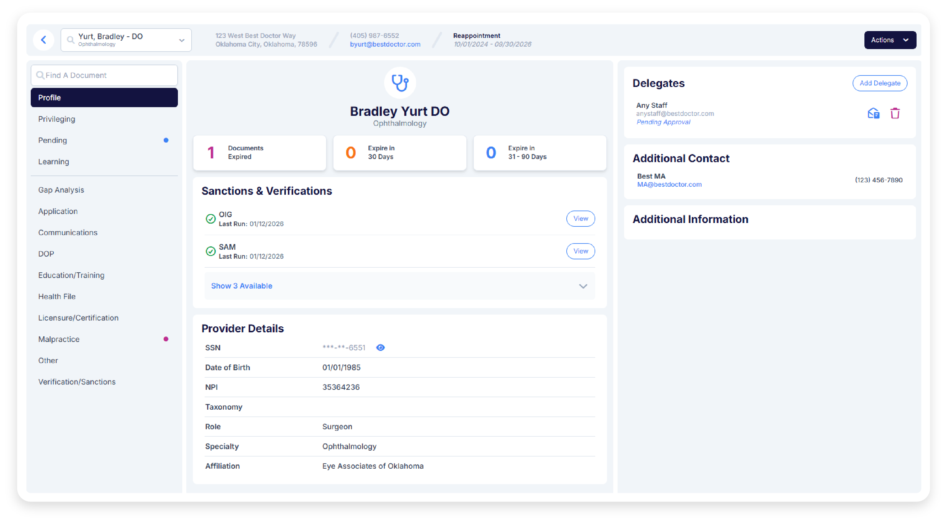 Credentialing Software That Reduces Risk